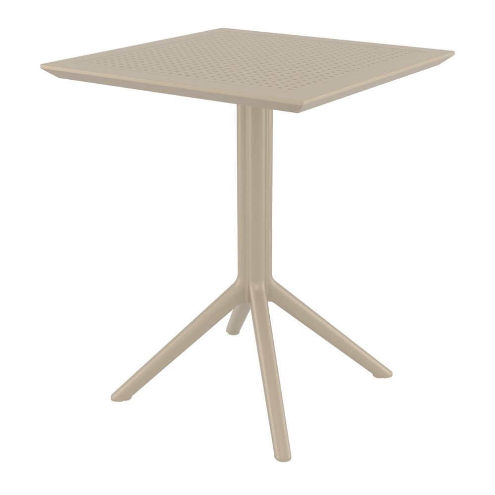 Lucy Outdoor Bistro Set 3 Piece With 24 Inch Table Top Taupe ISP1291S Lucy Outdoor Bistro Set 3 Piece With 24 Inch Table Top Taupe ISP1291S